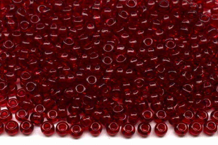 Бисер чешский PRECIOSA круглый 10/0 90120 бордовый прозрачный, 5 грамм