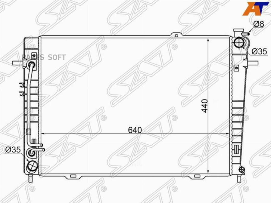 Радиатор Hyundai Tucson 04-09 / Kia Sportage 06-08 SAT HY0009-2.0D | цена за 1 шт