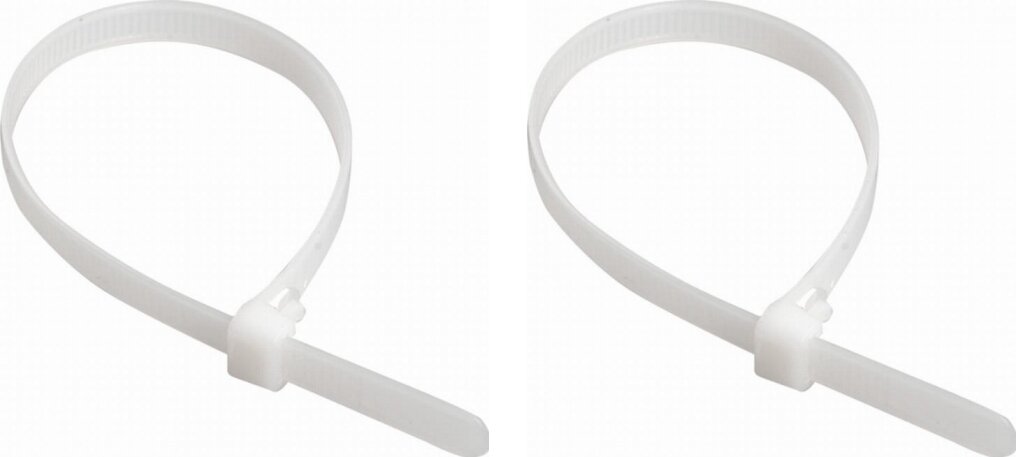 Хомут Fortisflex КСС 4x250 нейлон белый (100 шт.) (комплект из 2 уп.)