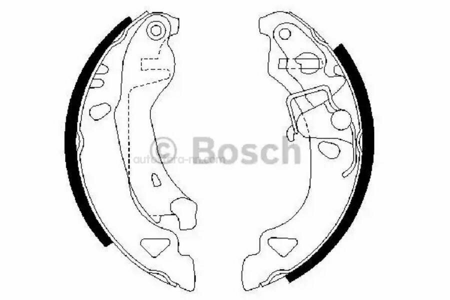 BOSCH 0986487317 К-т бараб. тормоз. колодок FIAT Brava / Bravo, 1.4 all models