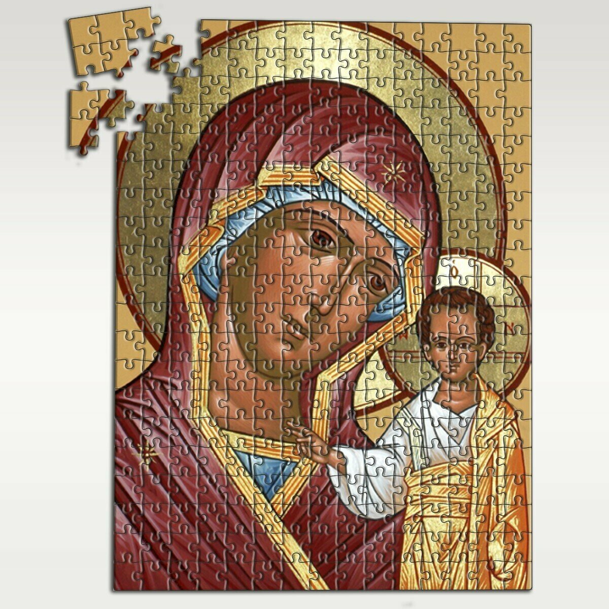 Пазл картонный А3: модель Икона с ликом Святой Богородицы - 1720 П
