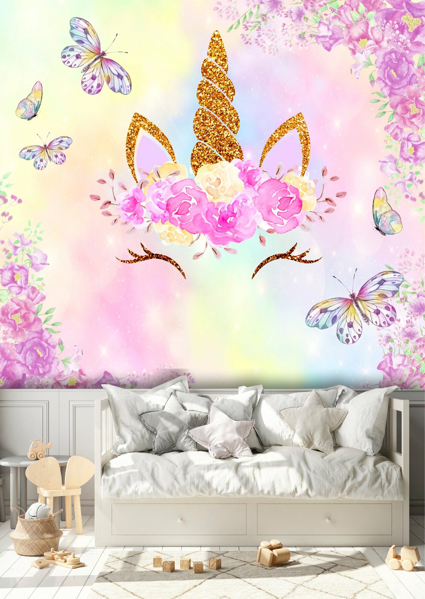 Фотообои "Единорог" 200*200 см /Фотообои для детской