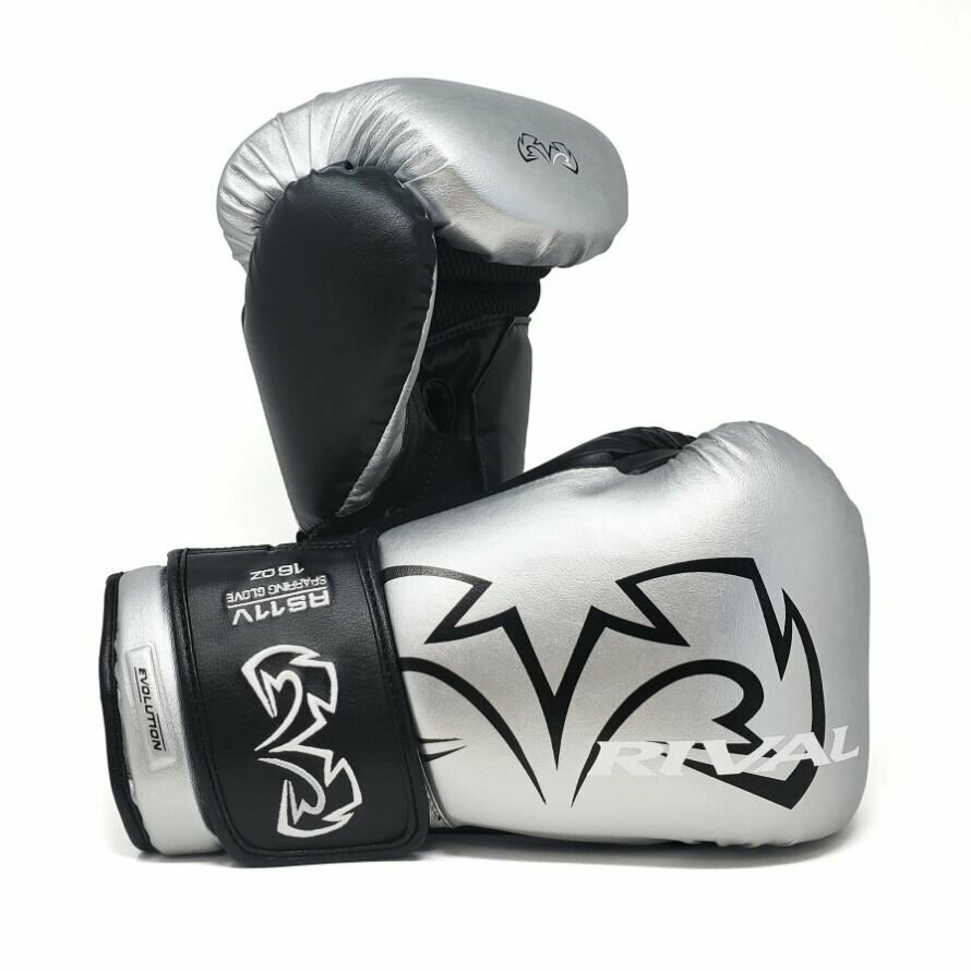 Перчатки боксерские RIVAL RS11V EVOLUTION SPARRING GLOVES, 14 унций, серебристые
