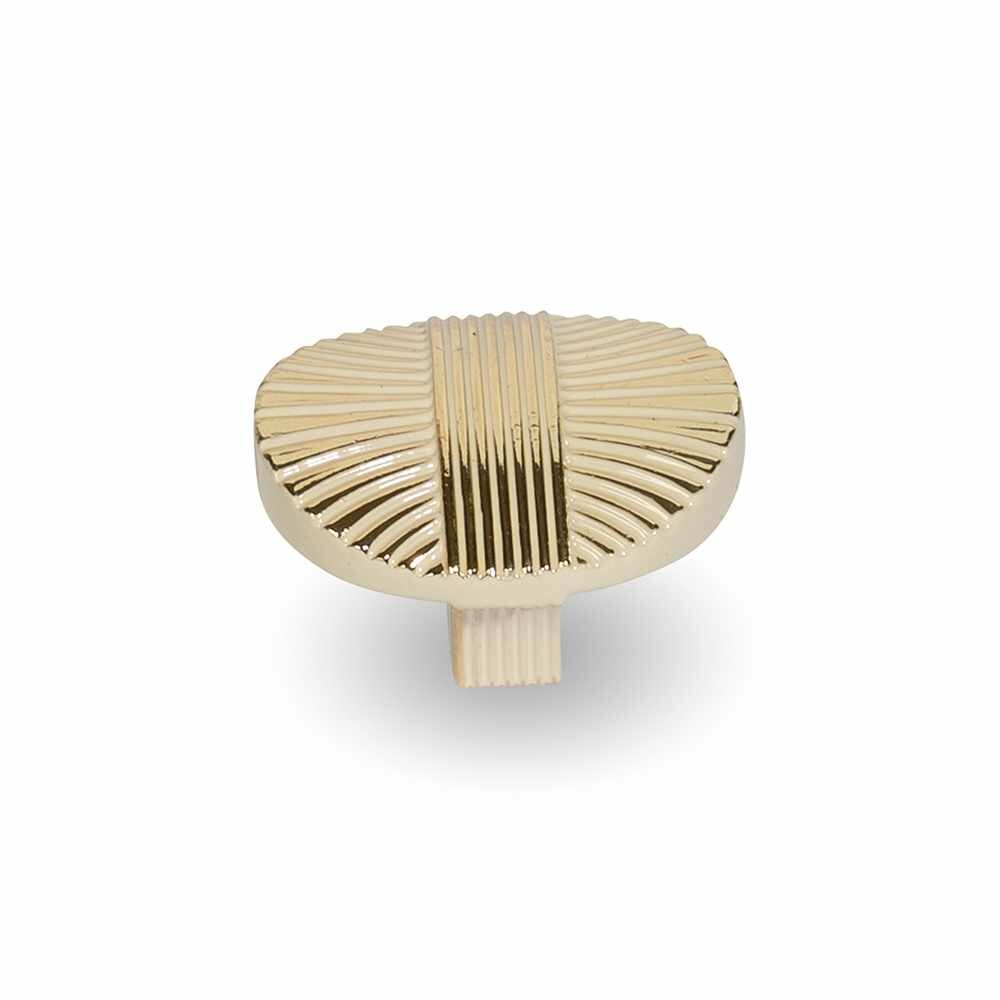 Ручка-кнопка мебельная JET 194 белая глянцевая с золотом