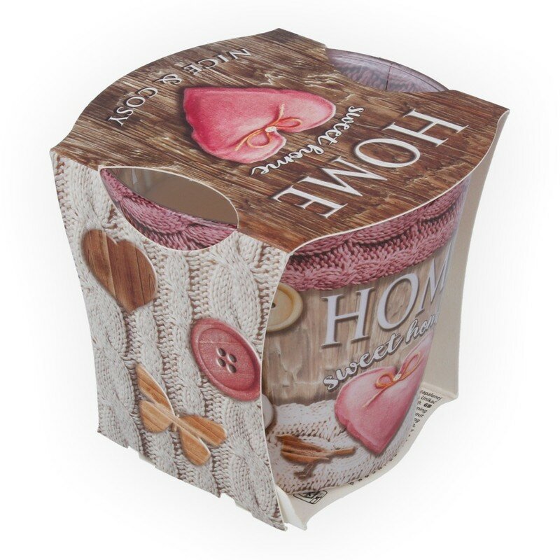 BARTEK Свеча в стакане 01 d. 9×7.5 см 115 г Дом милый дом для уютного интерьера