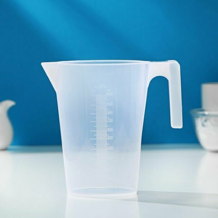 Кувшин мерный Доляна 1 л, прозрачный