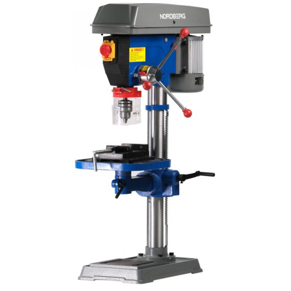 Сверлильный станок NORDBERG 750Вт, 16мм, макс расстояние до стола 410мм, 16 скоростей, тиски ND1660