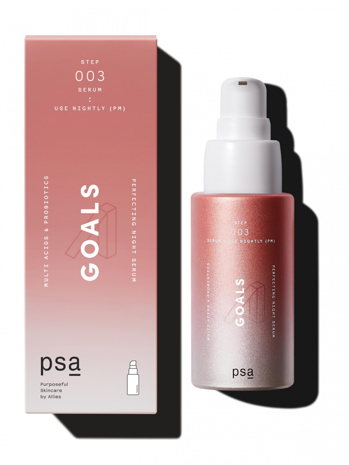 Ночная мультикислотная сыворотка с пробиотиками PSA GOALS: Multi Acids & Probiotics Perfecting Night Serum 30 ml