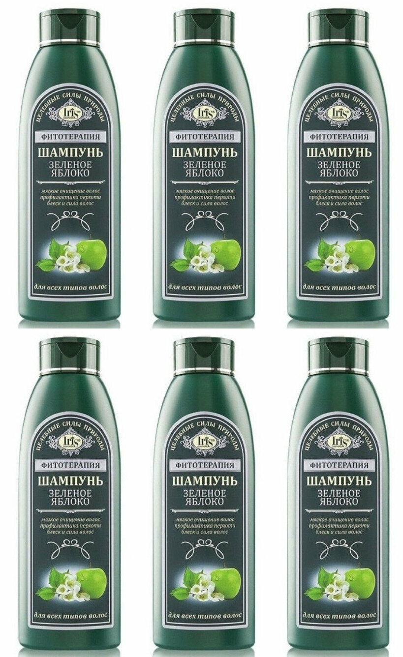 Iris Шампунь Фитотерапия зелёное яблоко 500мл,6 шт