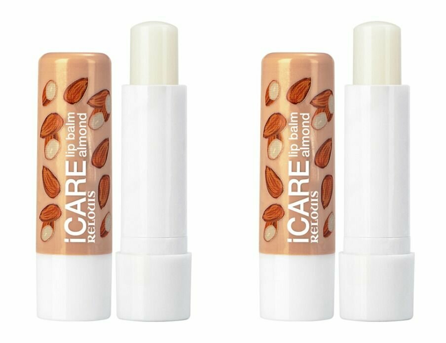 Relouis Бальзам-уход для губ, iCARE almond, 2 шт.