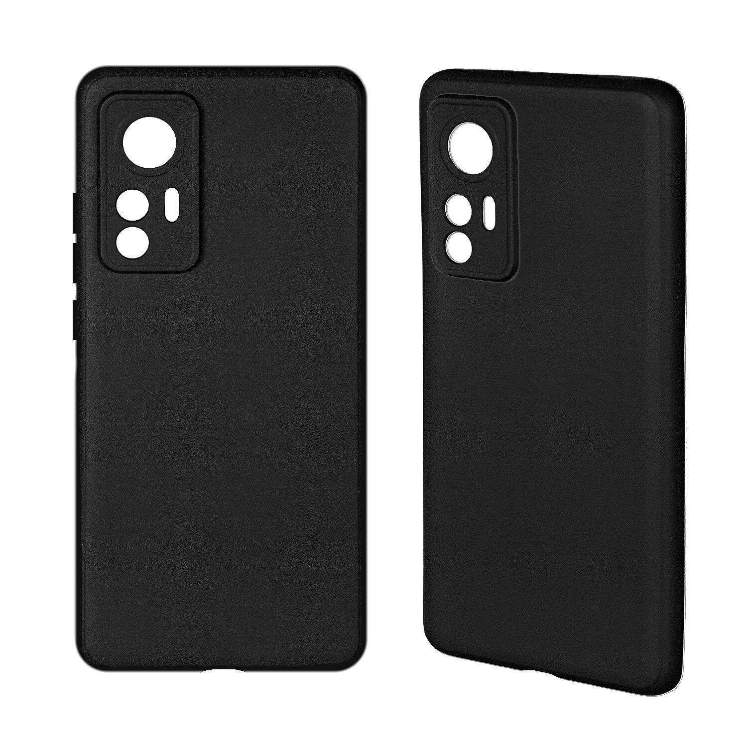 Защитный черный матовый чехол для Xiaomi 12T/ 12T Pro. Противоударный чехол (бампер/ накладка) для Сяоми 12Т