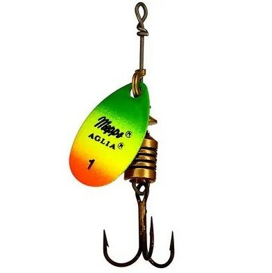 Блесна вращающаяся Mepps AGLIA FLUO, 1, Tiger, комплект из 1 штука