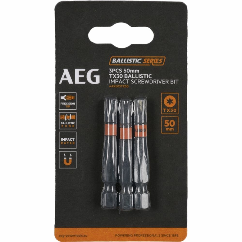Биты ударные AAK503TX30 (3 шт; TX30; 50 мм) AEG 4932479189