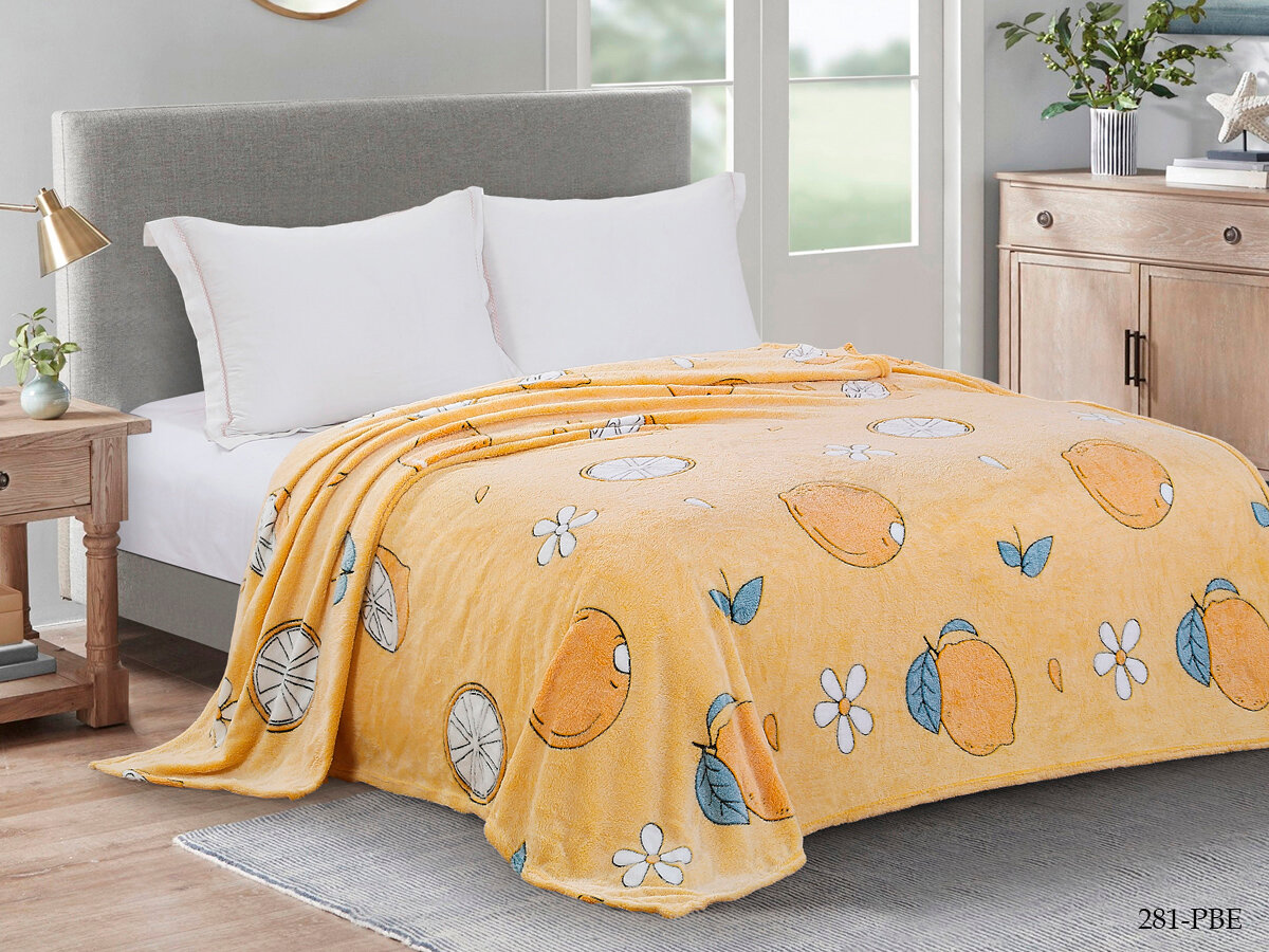 Плед велсофт "Лимонад" Текс-Дизайн 220х200 Евростандарт