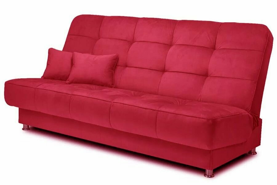 Диван раскладной Модерн книжка, красный микровелюр НМ-51, ящик для белья