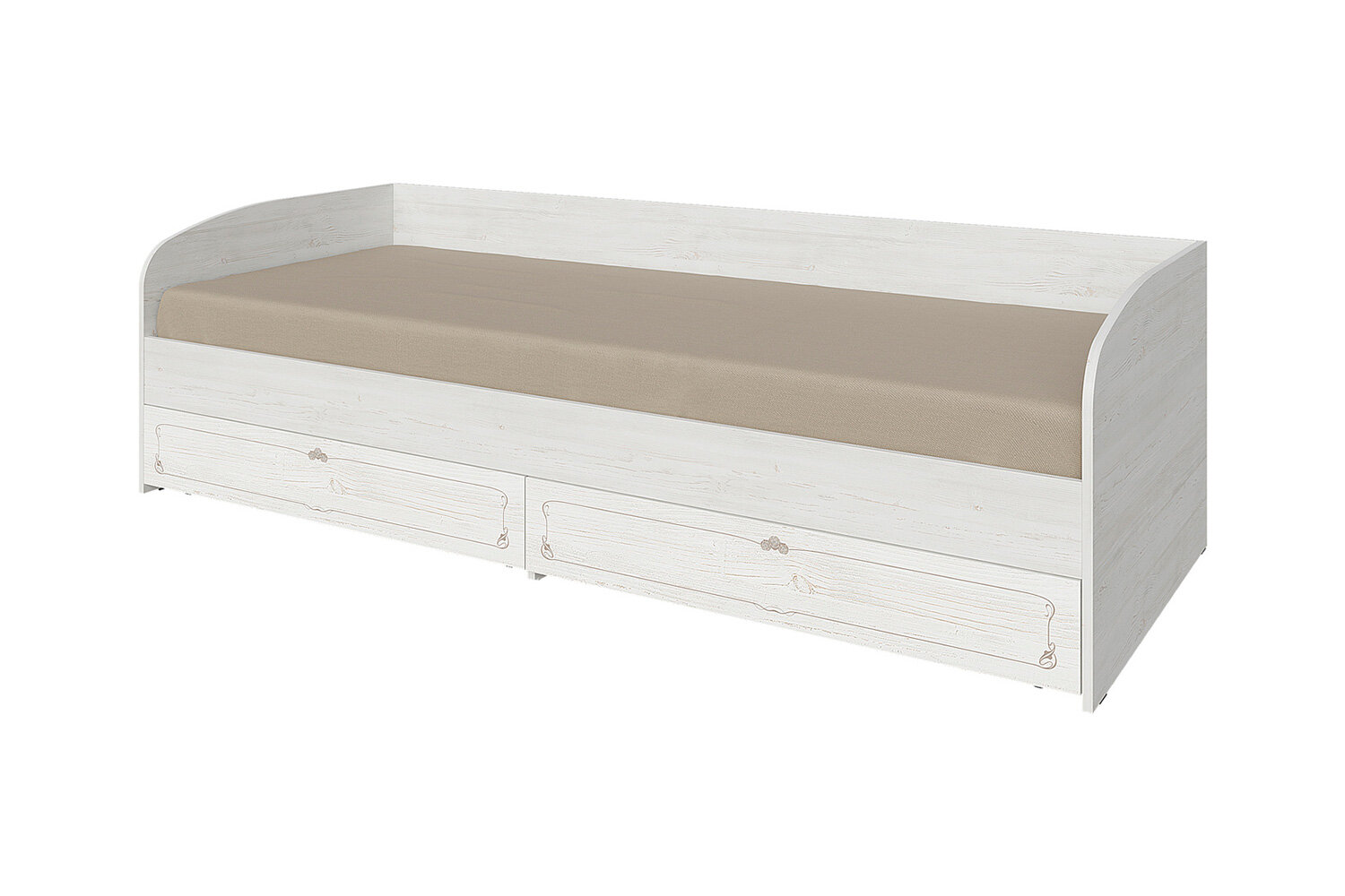 Кровать односпальная Hoff Оптима, 80х200 см, с основанием, цвет винтерберг