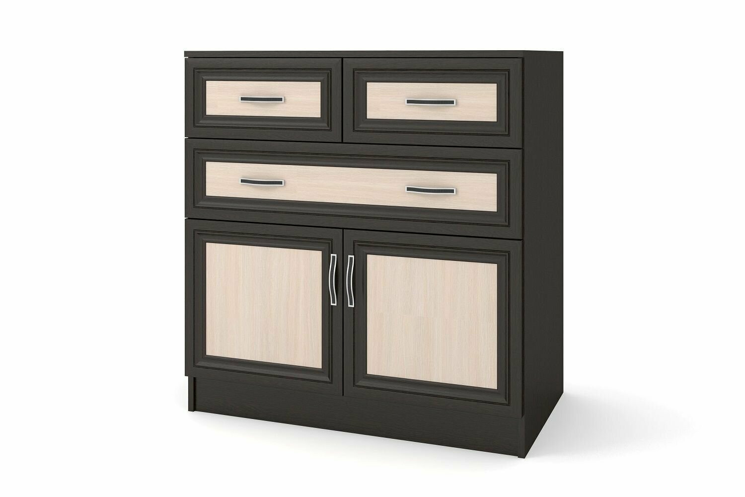 Комод Теко №3 90х52х92 венге цаво, дуб млечный, рамка резная МДФ