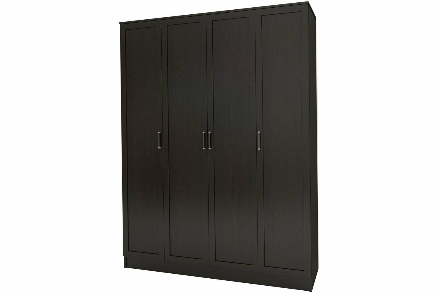 Шкаф распашной для одежды МногоМеб Стайл-4 4-дверный 190х60x220 венге, рамка квадро МДФ