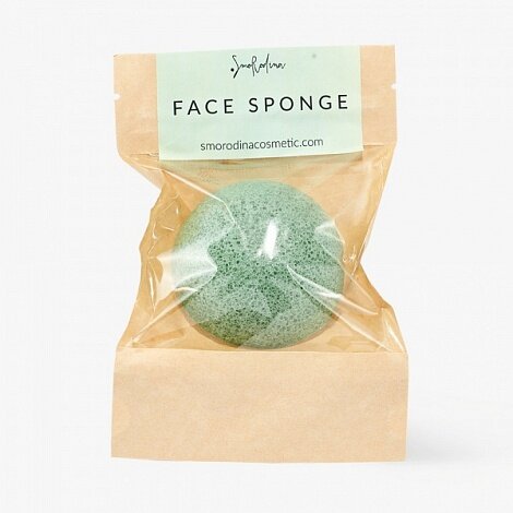 Спонж конжаковый с зелёным чаем SmoRodina 12 г