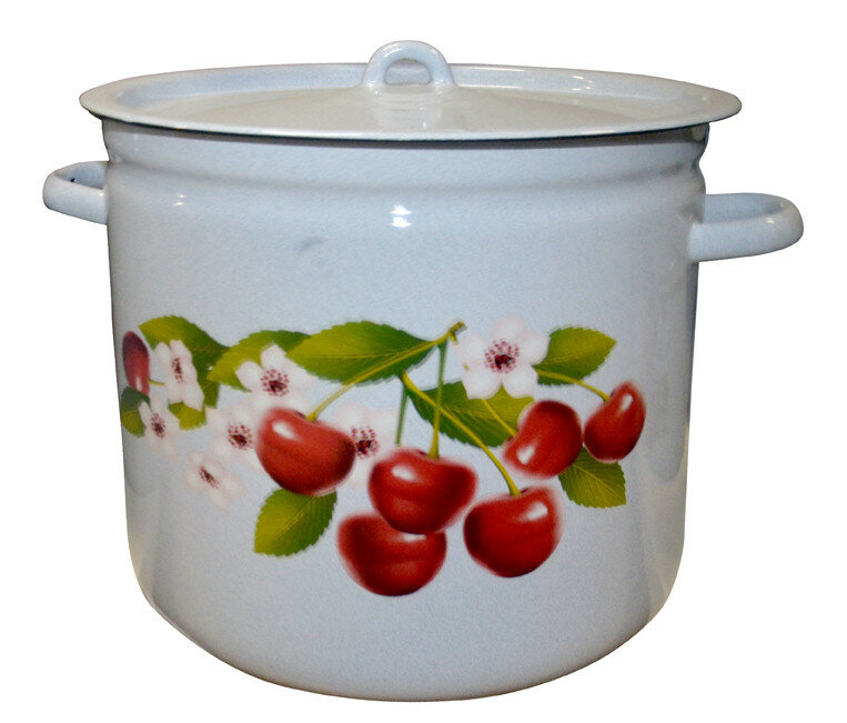 Кастрюля 12л С-1624/4 с рисунком Лысьвенские эмали