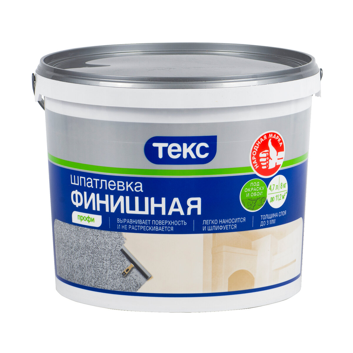 Шпаклевка финишная 8кг, Текс
