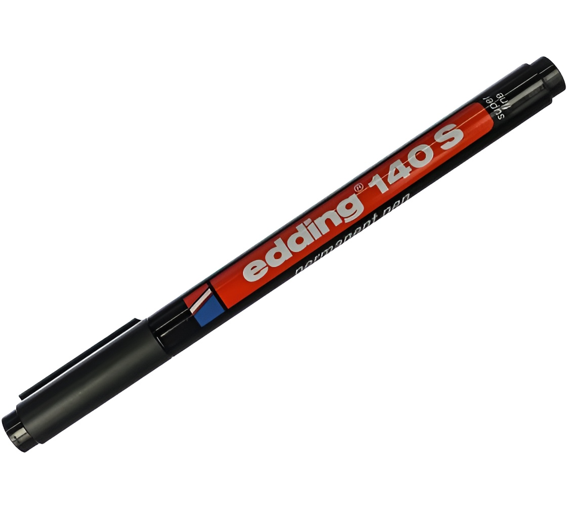 Маркер Edding 140S перманентный для пленок и ПВХ, наконечник 0.3мм, чёрный {09-3995}