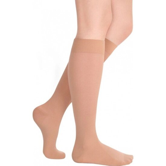 Гольфы компрессионные Luomma Idealista ID-200, 1 класс, Long, карамель, размер XXL