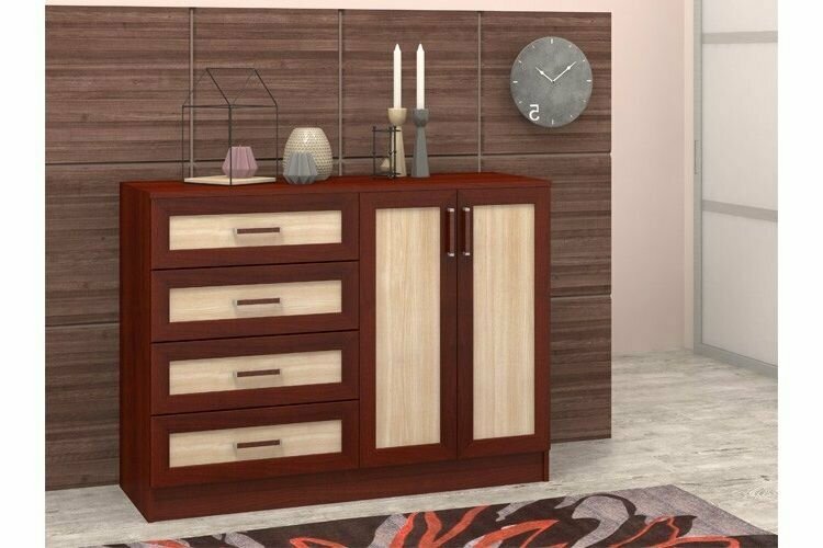 Комод Арлен 11 ноче мария луиза, ясень шимо светлый, рамка квадро, дверцы справа