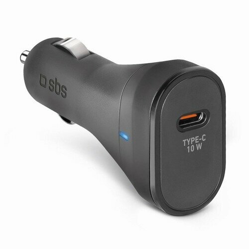 Sbs-mobile SBS Mobile Автомобильная быстрая зарядка 12/24 В, 1 порт USB Type-C 2 А, 10 Вт, черная