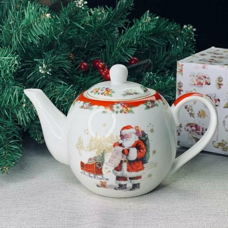 Чайник 850 мл новогодний Фарфор 205-319 118-205-319