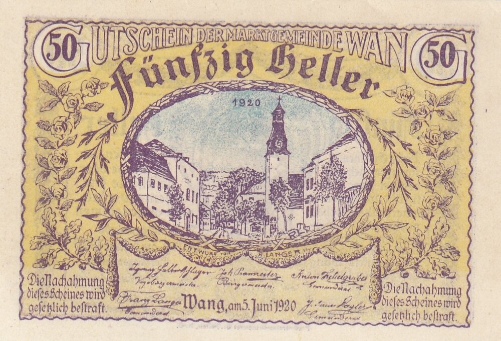 Австрия, Ванг 50 геллеров 1920 г.