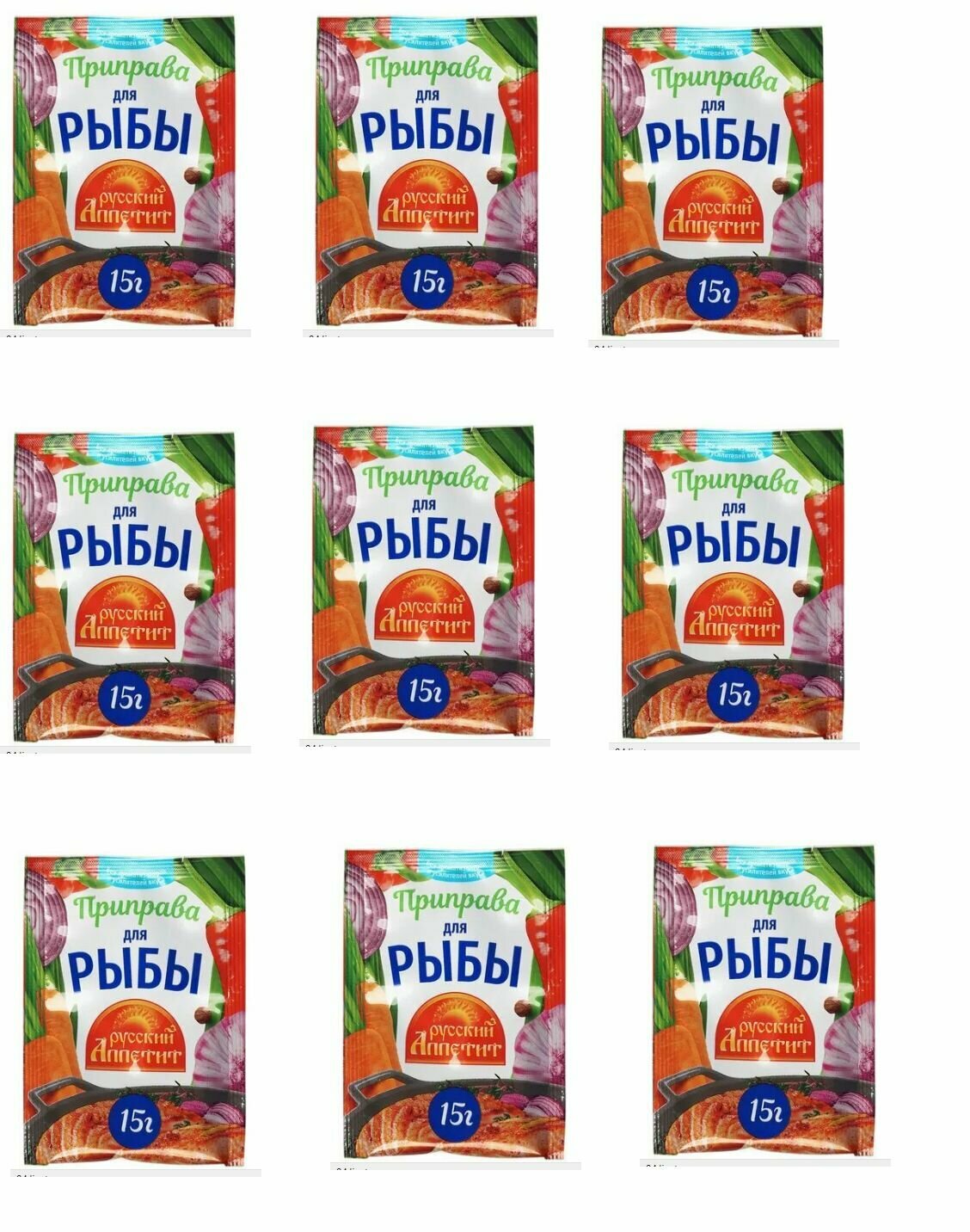 Русский аппетит Приправа для рыбы, 15 г - 9 шт.