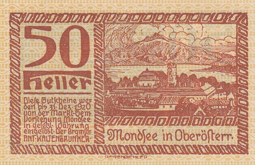 Австрия, Мондзее 50 геллеров 1914-1920 гг. (№4.2) (2)
