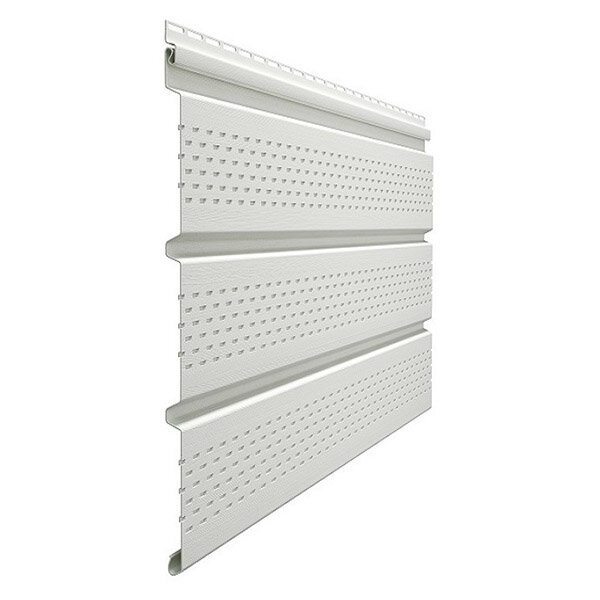 Софит ПВХ перфорированный Docke Standard пломбир 3000х305 мм