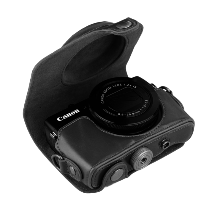 Сумка-футляр-чехол MyPads для фотоаппарата Canon PowerShot G1 X черного цвета