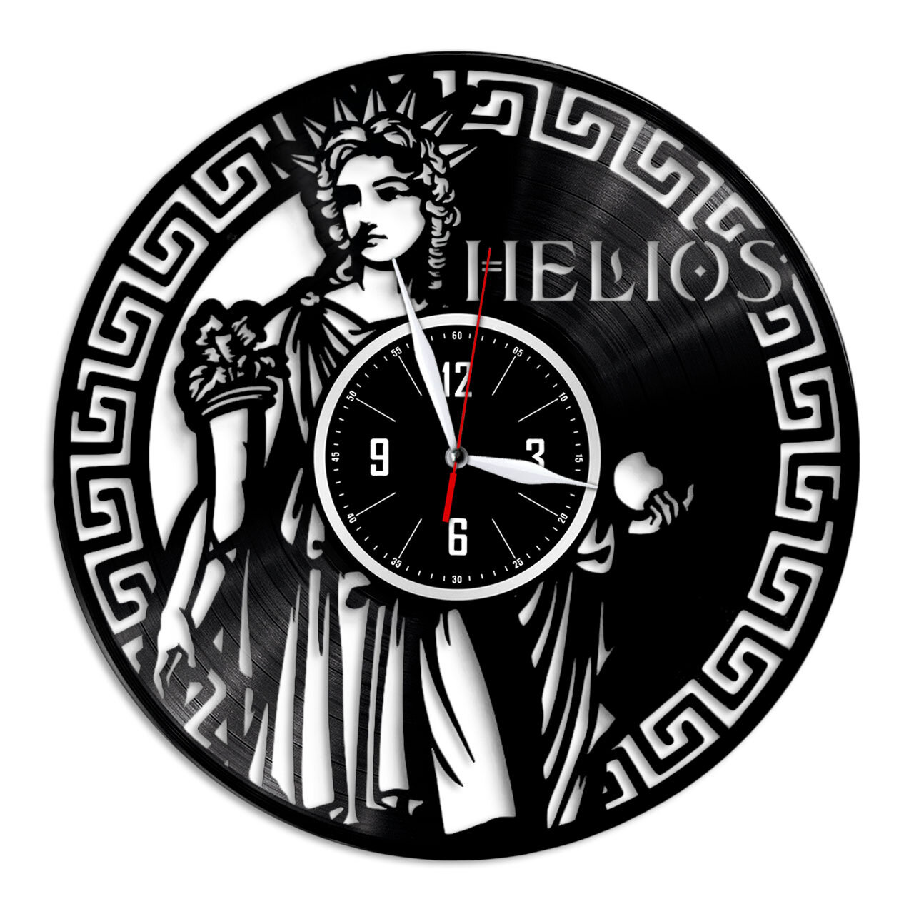 Гелиос - настенные часы из виниловой пластинки