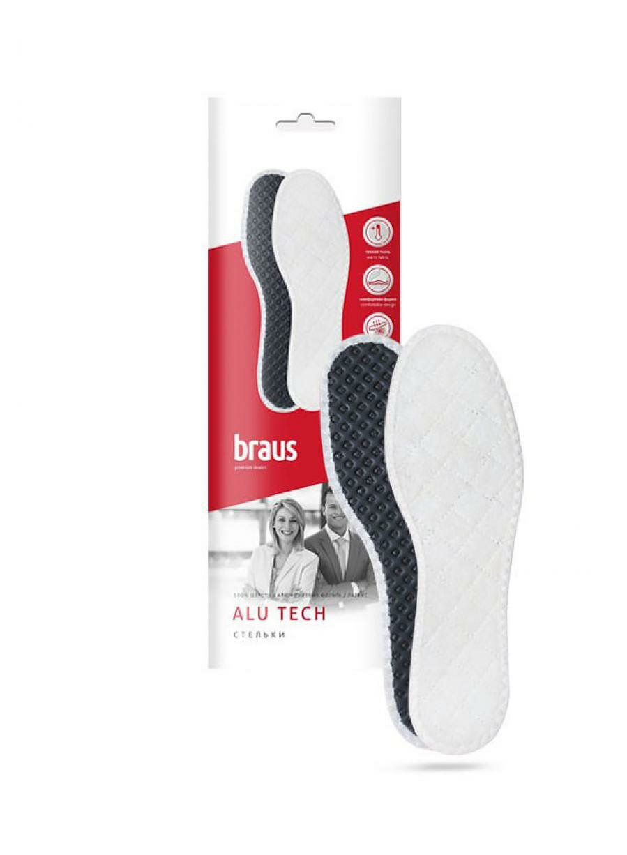 Стельки, цвет бежевый, размер 39-40, бренд Braus, артикул 1001_Alu_Tech