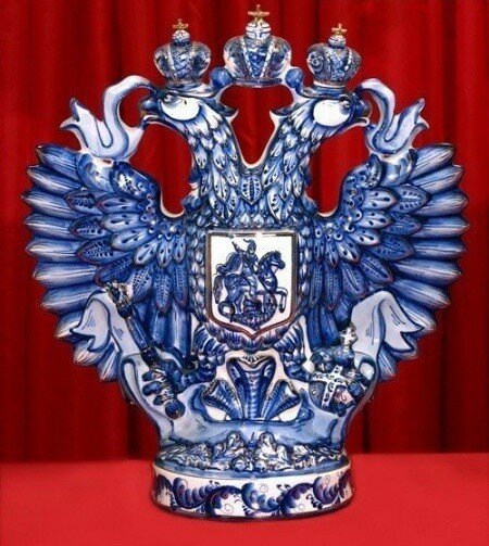 Фарфоровый штоф «Империя» кобальт-золото