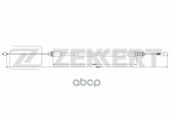 ZEKKERT bz-1099 (3653000QAC / 3653000QAD / 4408727) трос стояночного тормоза правый Nissan (Ниссан) primastar (x83)