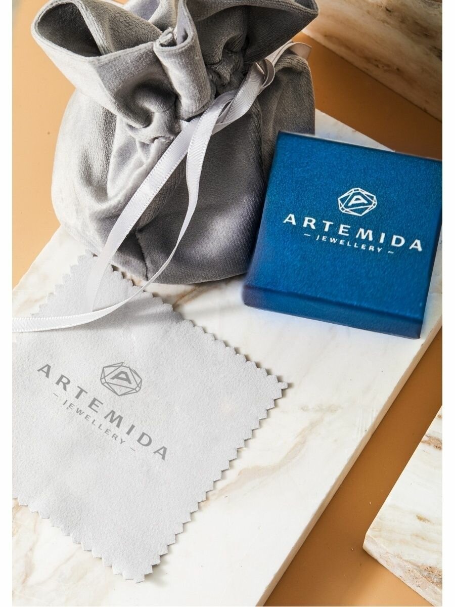 Серьги конго ARTEMIDA, красное, белое, желтое золото, 585 проба, родирование, бриллиант, длина 5 см, , красный — фото 1