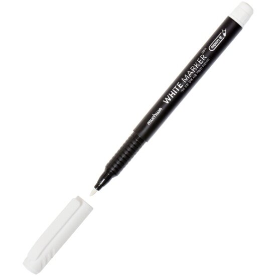 Маркер Munhwa перманентный белый, пулевидный, 1,0мм