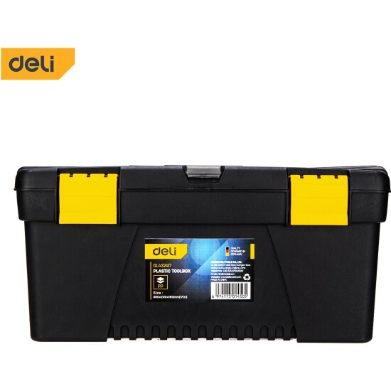 Ящик для инструментов Deli Tools DL432417 380 х 200 х 180 мм, размер 17 дюймов, материал полипропилен