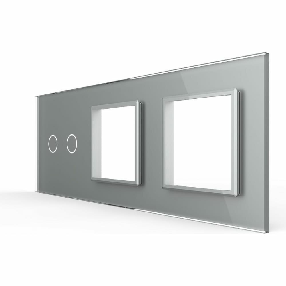 Панель для сенсорного выключателя и двух розеток LIVOLO BB-C7-C2/SR/SR-15