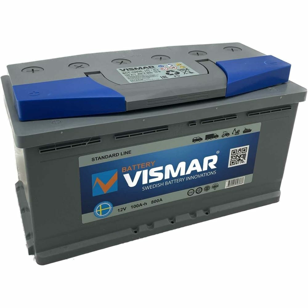 Аккумуляторная батарея VISMAR ST 6СТ-100 N L-1 800A 353/175/190 4660003793888