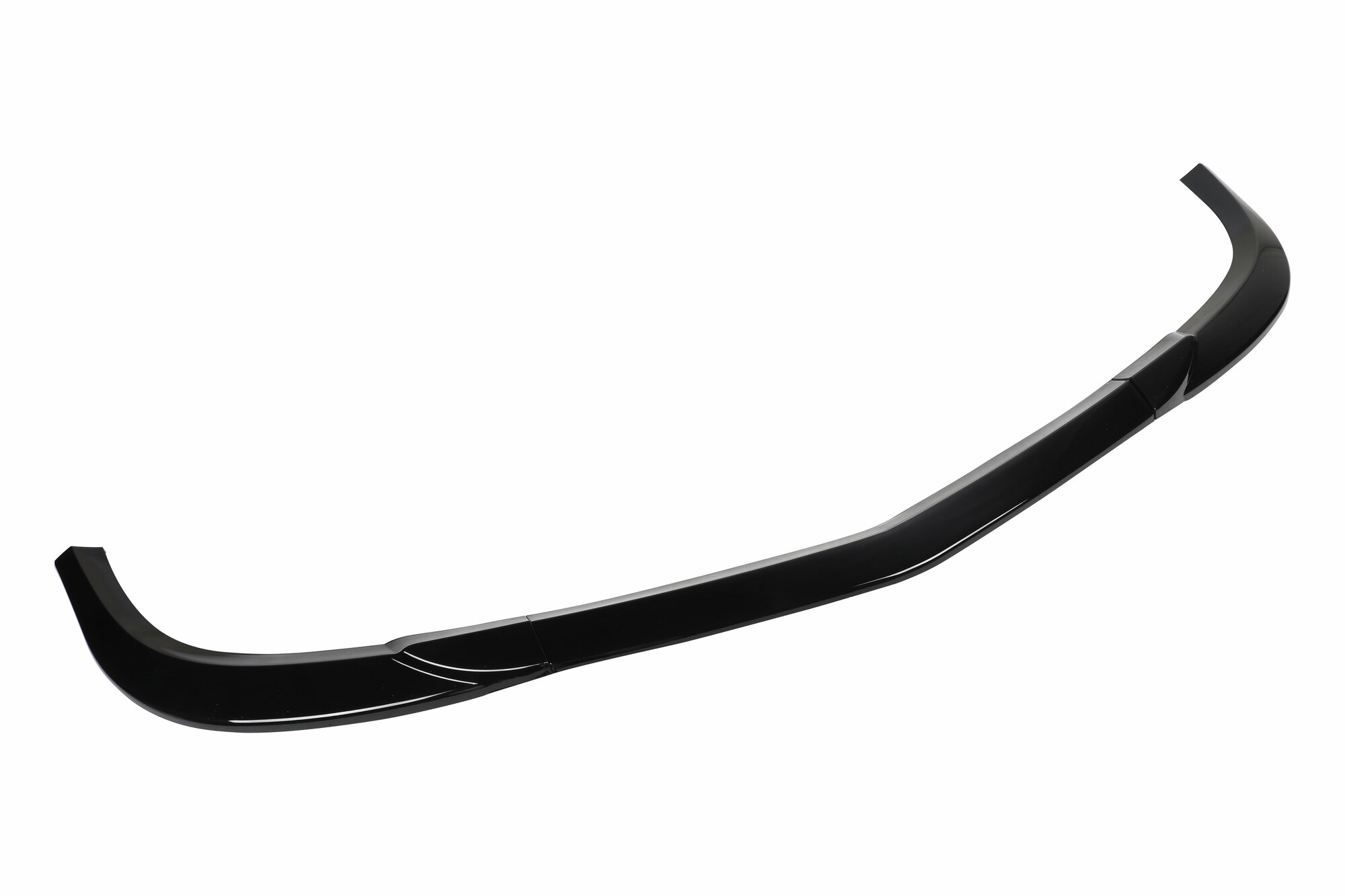 Губа переднего бампера Mercedes Benz W204 2012-2014 черный глянец