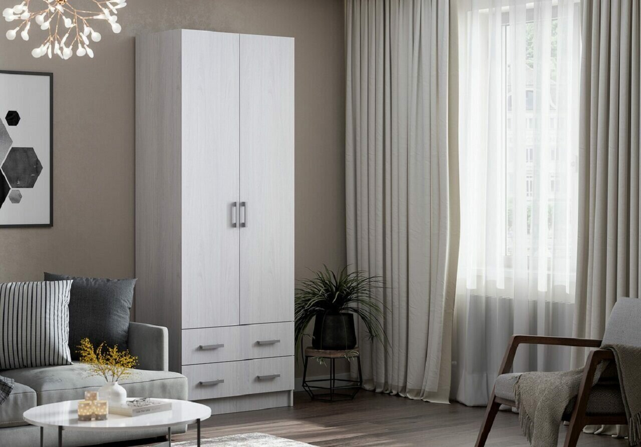 Шкаф 2-х створчатый с ящиками «Дуэт» (Анкор) СМ