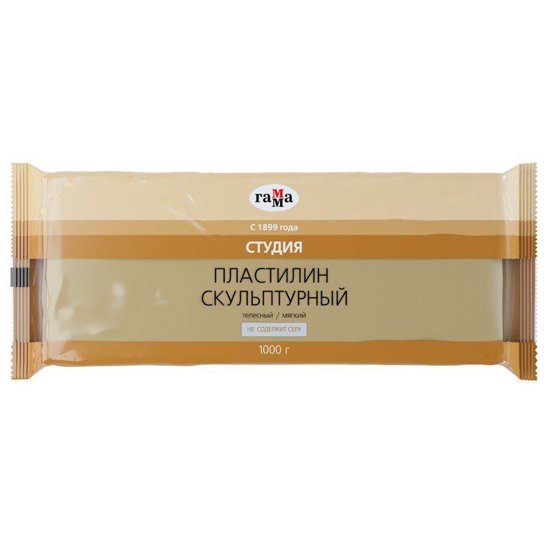 Пластилин скульптурный телесный М 1кг (Гамма), артикул 280Е100002