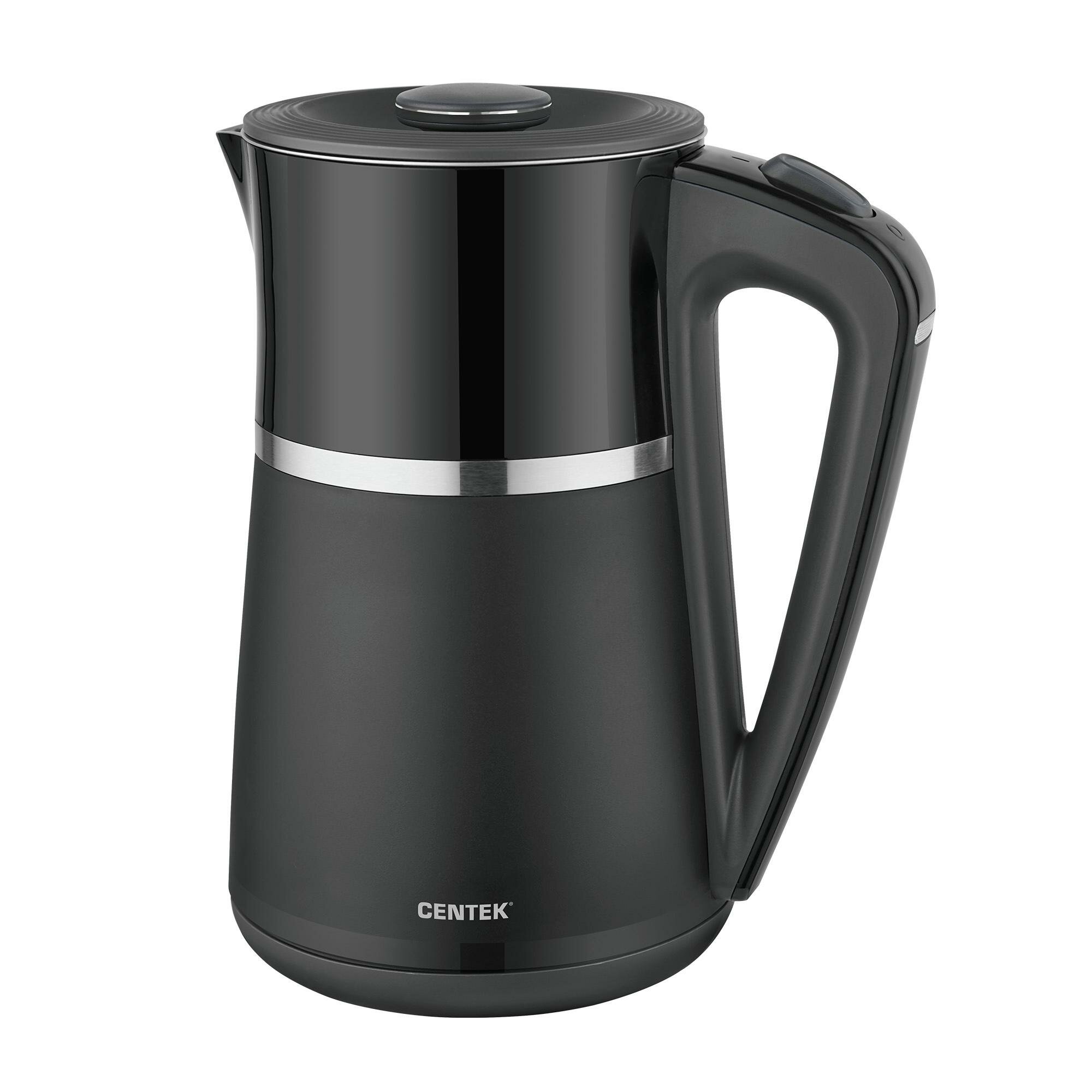 Чайник CENTEK CT-0028 Black (1.7л, сталь/пластик)