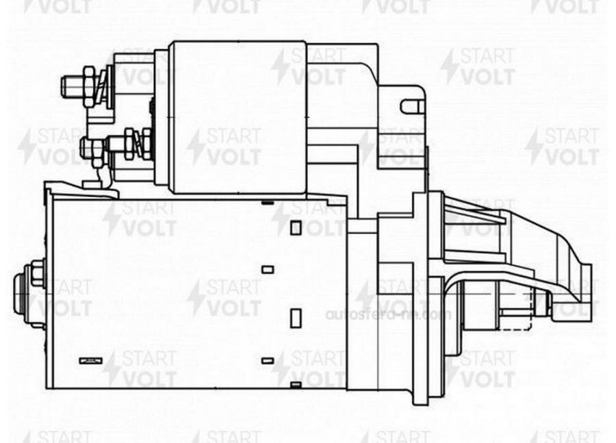 STARTVOLT LST1078 Стартер для а/м Ford Focus II (04-)/C-Max (03-) 1.4i/1.6i/1.6Ti (тип BOSCH) 1,4кВт (LSt 1078)
