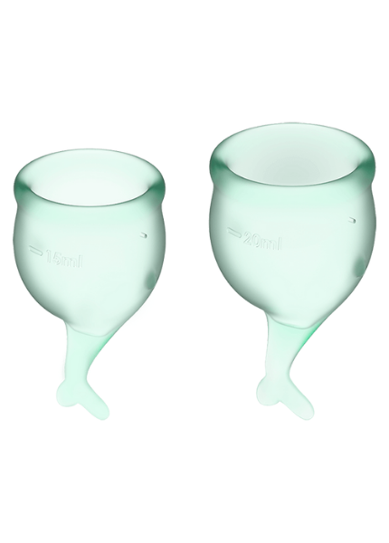 Набор менструальных чаш Satisfyer Feel secure Menstrual Cup (light green)